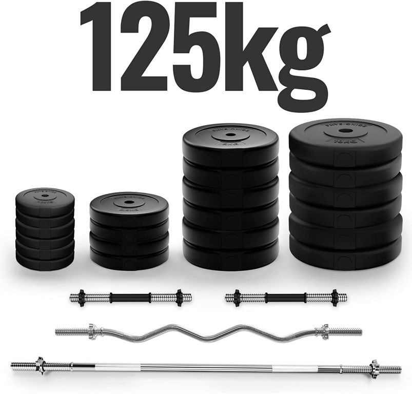 PHYSIONIC Vzpieračský set so závažím hviezdicové zámky 125kg ...